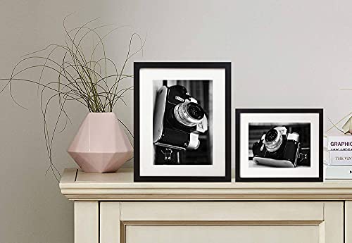 LUOFU 10x12 Picture Frames Set of 2,Black Picture Frame 10x12,Display Pictures 7x9 with Mat or 10x12 without Mat,Multi Photo Frames Collage for Wall Art Decorative or Tabletop Display