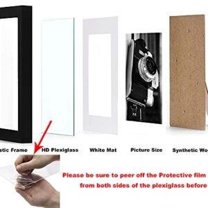 LUOFU 10x12 Picture Frames Set of 2,Black Picture Frame 10x12,Display Pictures 7x9 with Mat or 10x12 without Mat,Multi Photo Frames Collage for Wall Art Decorative or Tabletop Display