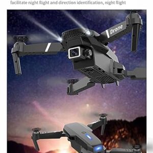 E88 Pro Drone with 4K Camera, WiFi FPV 1080P HD Dual Foldable RC Quadcopter Altitude Hold, Headless Mode, Visual Positioning, Auto Return Mobile App Control, Black, 7.83 x 7.17 x 2.87 inches