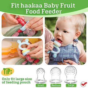 haakaa Silicone Nibble Freezer Tray -Breast Milk Teething Popsicle Mold | Baby Fruit Food Feeder Teether Tray | Ice Cube Maker Serving Plate Stackable Snack Storage Tray - Baby |Toddler- BPA Free