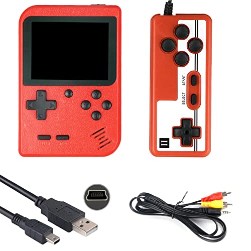 Anyando Handheld Game Console, Portable Retro Video Game Console with 500 Classical FC Games, 3.0-Inches Color Screen, 1020mAh Rechargeable Battery Support for Connecting TV and Two Players