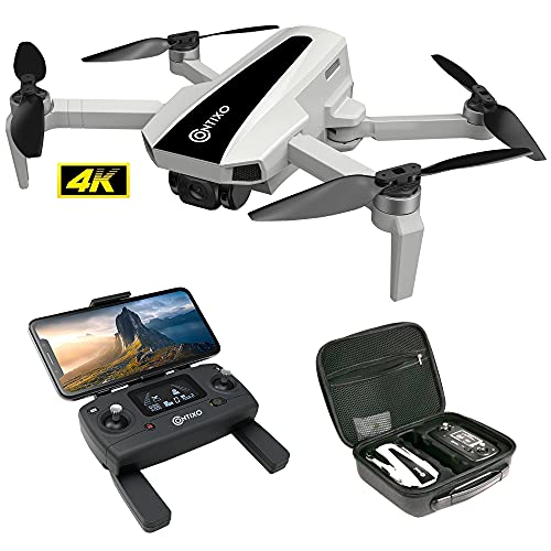 Contixo F31 Pro Pocket Drones with Camera for Adults, 2.5K Gimbal Camera Drone, Lightweight, 25 Minutes Flight Time, Follow Me, Brushless Motors, 5GHz FPV Transmission, GPS Auto Return Home