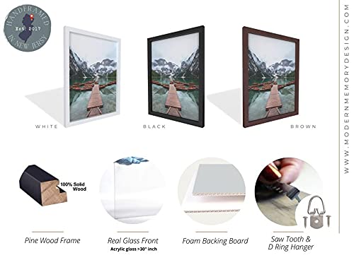 24x26 Picture Frame White - Wood 24x26 Poster Frame 24x26 Frame Glass Gallery Wall