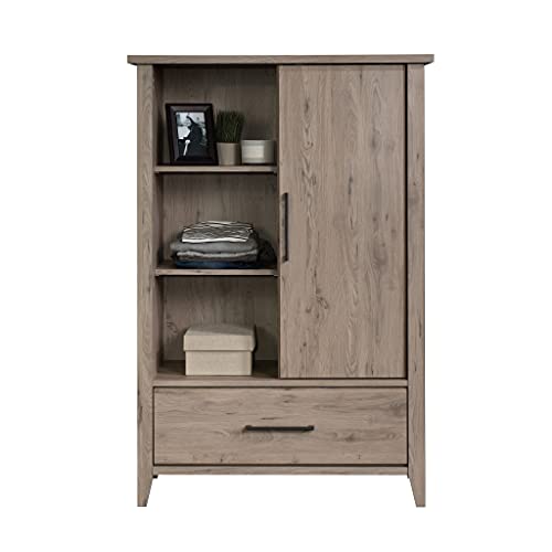 Sauder Summit Station Armoire, L: 36.77" x W: 18.15" x H: 54.53", Laurel Oak Finish