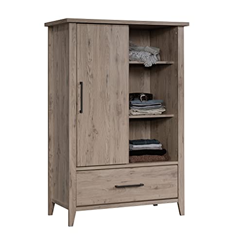 Sauder Summit Station Armoire, L: 36.77" x W: 18.15" x H: 54.53", Laurel Oak Finish