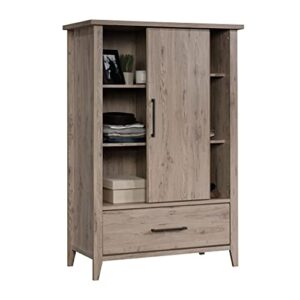 Sauder Summit Station Armoire, L: 36.77" x W: 18.15" x H: 54.53", Laurel Oak Finish