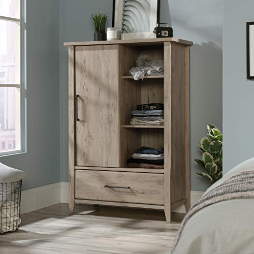 Sauder Summit Station Armoire, L: 36.77" x W: 18.15" x H: 54.53", Laurel Oak Finish