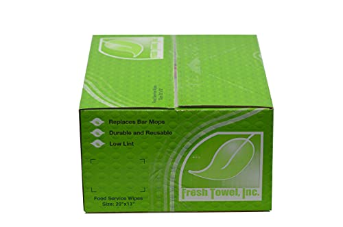 Fresh Towel Foodservice Reusable Paper Towels - 1/4 Fold, 13 x 20 inches - (1 Case of 200) All Purpose Cleaning Towels (Pink Solid)