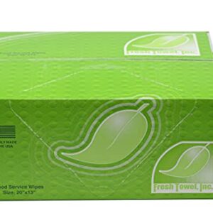 Fresh Towel Foodservice Reusable Paper Towels - 1/4 Fold, 13 x 20 inches - (1 Case of 200) All Purpose Cleaning Towels (Pink Solid)