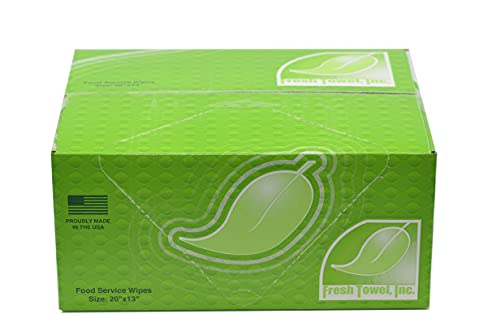 Fresh Towel Foodservice Reusable Paper Towels - 1/4 Fold, 13 x 20 inches - (1 Case of 200) All Purpose Cleaning Towels (Pink Solid)