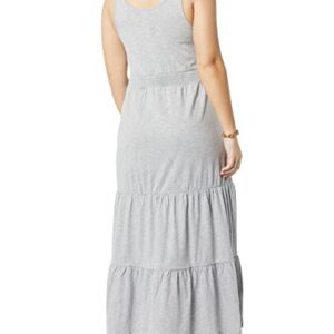 Amazon Essentials Women's Sleeveless Elastic Waist Summer Maxi Dress (Available in Plus Size), Light Grey Heather, X-Large