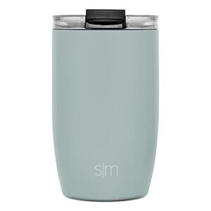 Simple Modern Travel Coffee Mug Tumbler with Flip Lid | Reusable Insulated Stainless Steel Cold Brew Iced Coffee Cup Thermos | Gifts for Women Men Him Her | Voyager Collection | 12oz | Sea Glass Sage