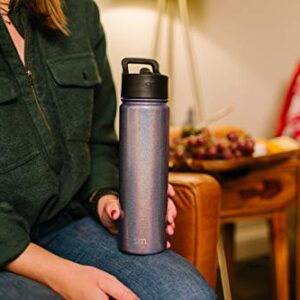 Simple Modern Water Bottle with Straw, Handle and Chug Lid Vacuum Insulated Stainless Steel Metal Thermos Bottles | Big Leak Proof BPA-Free Flask for Gym, Sports | Summit Collection | 84oz, Deep Ocean