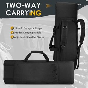 PERFBAGS Soft Rifle Case 42 inch, Long Double Rifle Backpack Gun Bag for Hunting Shooting Range, Transportation with Lockable Zipper and Molle System