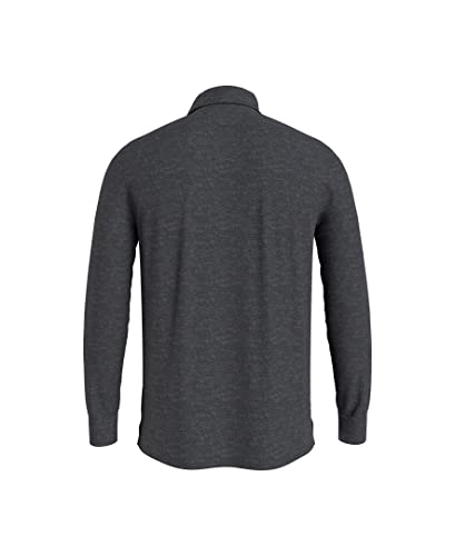 Tommy Hilfiger mens Long Sleeve in Regular Fit Polo Shirt, B65 Charcoal Grey Heather, XX-Large US