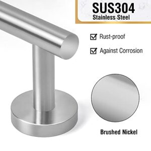 HITSLAM Brushed Nickel 19.8 Inch Towel Bar for Bathroom, SUS304 Stainless Steel Bathroom Towel Rack Wall Mounted, Modern Home Decor Bath Towel Holder with Hardware Accessories