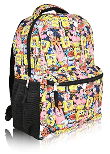 Nickelodeon SpongeBob SquarePants Backpack | Officially Licensed Spongebob Bookbag for Boys, Girls, Kids, Adults