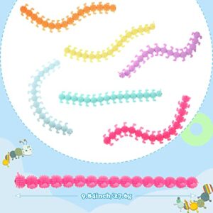 24 Pcs Fidget Worm Stretchy Strings Toy Caterpillar Worms Fidget Squishy Sensory Toy for Kids and Adults with Anxiety Stress, ADD, ADHD or Autism, Relaxing Toys (Worm, 9.84 Inch)