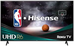 hisense 50-inch class r6 series 4k uhd smart roku tv with alexa compatibility, dolby vision hdr, dts studio sound, game mode (50r6g),black