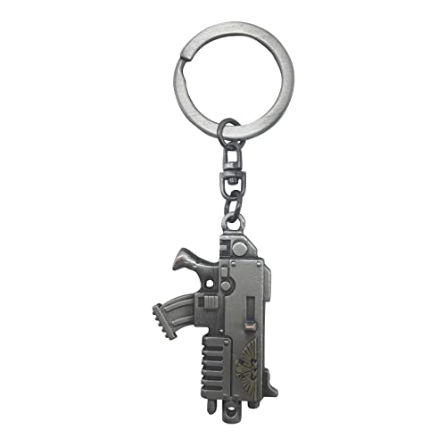 ABYSTYLE Warhammer 40K Bolter Rifle 3D Metal Keychain 2" x 1.2" x .5" Accessories Tabletop Board Game Videogame Gift (Bolster 3D)