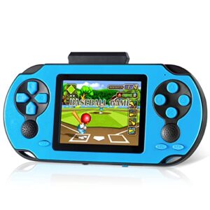 taddtoy 16 bit handheld game console for kids adults, 3.0'' large screen preloaded 230 hd classic retro video games with usb rechargeable battery & 3 game cartridges for birthday gift for kids 4-12