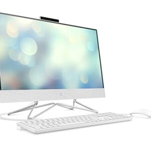 HP 22" All-in-One Desktop, AMD Athlon Silver 3050U Processor, AMD Radeon Graphics, 4 GB RAM, 256 GB SSD, Windows 11 Home (22-dd0210, Snow white)