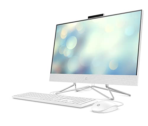 HP 22" All-in-One Desktop, AMD Athlon Silver 3050U Processor, AMD Radeon Graphics, 4 GB RAM, 256 GB SSD, Windows 11 Home (22-dd0210, Snow white)