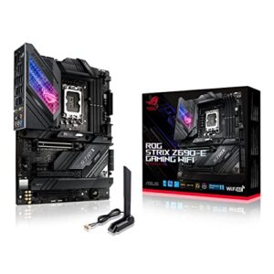 asus rog strix z690-e gaming wifi 6e lga 1700(intel 12th gen)atx gaming motherboard(pcie 5.0,ddr5,2.5 gb lan,thunderbolt 4,5xm.2,1xpcie 5.0 m.2,rog hyper m.2 card,front panel usb 3.2 gen 2x2 type-c)