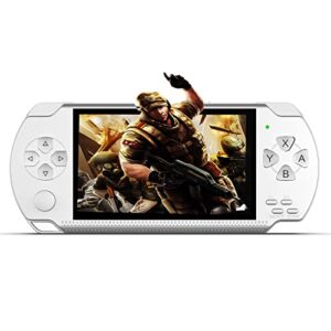 ktoyoung handheld game console, built-in 1200 games 4.3’’ hd screen retro gaming system, support tv output, portable rechargeable game console with dual joystick, best gift for kids and adult (white)