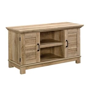 sauder garden villa tv stand, l: 47.32" x w: 18.82" x h: 25.47", orchard oak finish