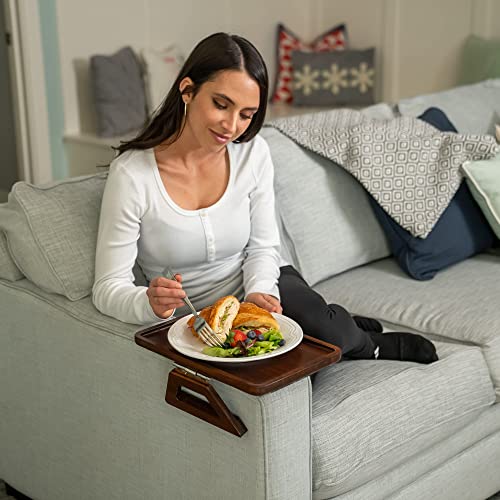 Shamrock Home Couch Arm Table Clip On Tray Sofa Table for Couches. Couch Arm Tray Table, Portable Table, TV Table and Side Tables for Small Spaces. Stable Sofa Arm Table for Eating and Drink Table