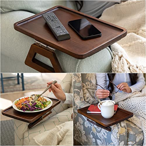 Shamrock Home Couch Arm Table Clip On Tray Sofa Table for Couches. Couch Arm Tray Table, Portable Table, TV Table and Side Tables for Small Spaces. Stable Sofa Arm Table for Eating and Drink Table