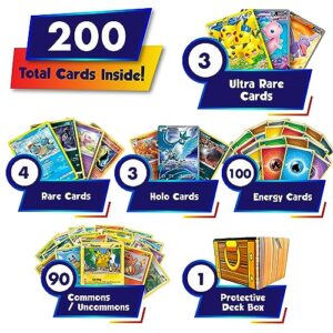 Golden Groundhog TCG Deck Box Including 200 Assorted Cards (3 Random Ultra Rares, 4 Rare Cards, 3 Holographics, 90 Common/Uncommons, and 100 Energy Cards)