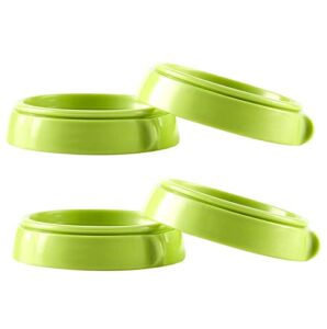 romirus bottle collars rings replacement for comotomo baby feeding bottles, 4 count (green)