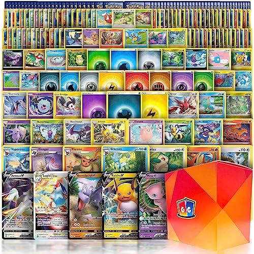 Ultra Rare Card Elite Bundle | 300+ Authentic Cards | 5X Ultra Rares Guaranteed | Legendary, VSTAR, VMAX, V, GX, or EX | Plus Bonus 30x Holo or Rare Cards | GG Deck Box Compatible with Pokemon Cards