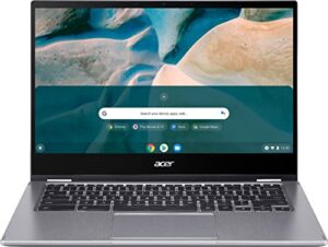 acer chromebook spin 514 convertible laptop, 14” full hd touchscreen ryzen 3 3250c, 4gb ddr4 memory, 64gb emmc flash memory