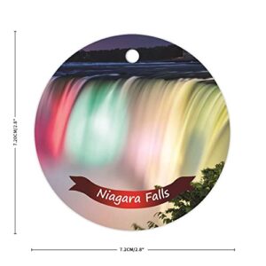 Vinisong Christmas Ornament Niagara Falls' Colourful New Look Landscape Keepsake Hanging Ornament Christmas Ornament Gift Christmas Holiday Decorations Christmas Bauble Ceramic Ornaments