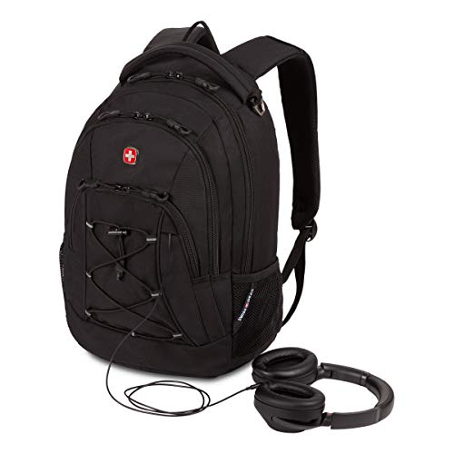 SwissGear 1186 Bungee Backpack, Black, 17-Inch