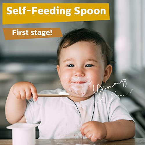 5 Pieces Silicone Baby Spoons Kids Utensils Self Feeding Supplies First Stage Baby Heat Resistant Food Spoon Safe Infant Baby Spoon for Over 6 Months Babies Boy Girl Toddlers