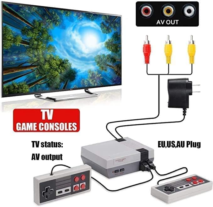 Retro Game Console,Classic Mini Retro Game Console, Classic Mini Console Built-in with 620 Classic Retro Games，AV Output,Plug and Play Video Game Console