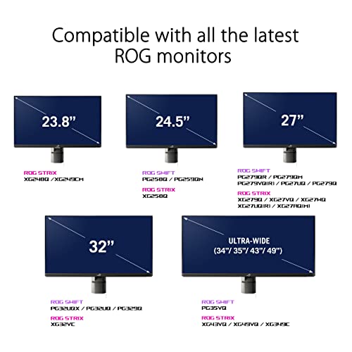 ASUS ROG Monitor Desk Mount Kit ACL01 Supports Most 24” to 49” PG and XG Series Model, not Compatible with Non-ASUS Monitor, Mounting Base, C clamp, Quick and Easy Set-up