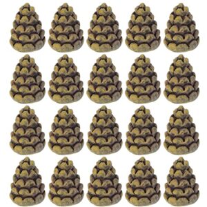 garneck home decor 20pcs christmas mini pine cones ornaments resin miniatures pine cones figurine diy snow globe fillers for christmas decorations fall decor