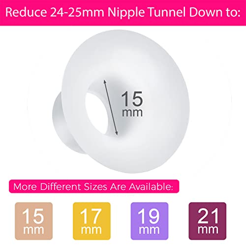 Durceler 22mm Silicone Flange Inserts Compatible with Medela/for Spectra S1 S2 / Elvie/Willow go/Momcozy S12/ TSRETE 24mm Breast Pump Shields or Freemie 25mm; Reduce Nipple Tunnel Down to 22mm