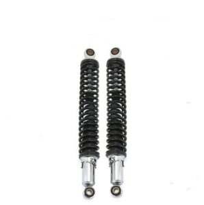 hegeiis 400mm 15.75 inch 7mm spring universal motorcycle air shock absorber rear suspension atv quad scooter dirt bike for 50cc 75cc 90cc 125cc 150cc 250cc 300cc (black)