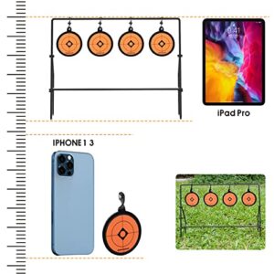 Ideagle BB Gun Targets, Auto Resetting Metal Spinning Target Airsoft Plinking Target Rated for .177 to .20 Caliber Pellet Gun