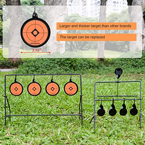 Ideagle BB Gun Targets, Auto Resetting Metal Spinning Target Airsoft Plinking Target Rated for .177 to .20 Caliber Pellet Gun