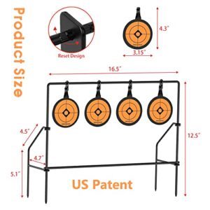 Ideagle BB Gun Targets, Auto Resetting Metal Spinning Target Airsoft Plinking Target Rated for .177 to .20 Caliber Pellet Gun