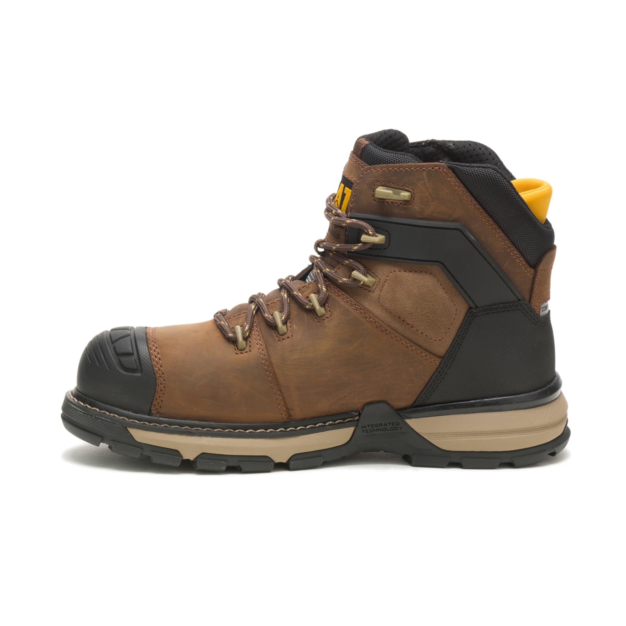 Caterpillar Excavator Superlite Waterproof Thinsulate Carbon Composite Toe Work Boot Men Dark Brown