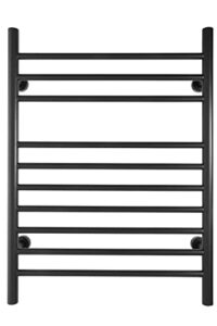 warmlyyours tw-f10ks-hp infinity towel warmer, black, dual connection, 10 bars