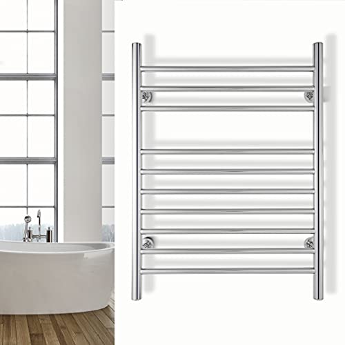 WarmlyYours TW-F10PS-HP Infinity Towel Warmer, Polished, Dual Connection, 10 Bars